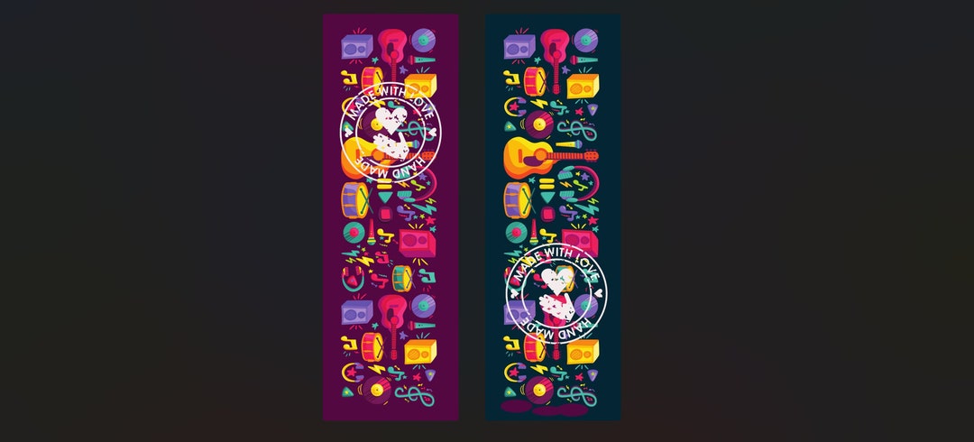 Colorful Music Printable Bookmark - Instant Download Bookmark - Pretty ...