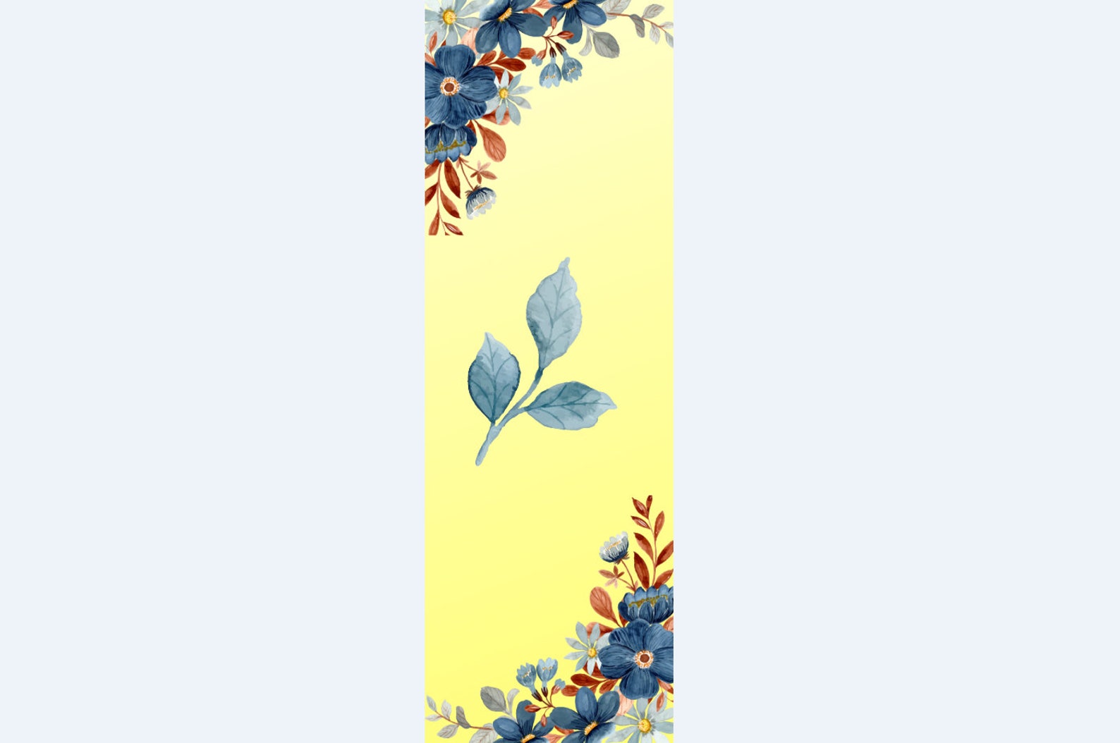 Flower and Eucalyptus Printable Bookmark Instant Download - Etsy