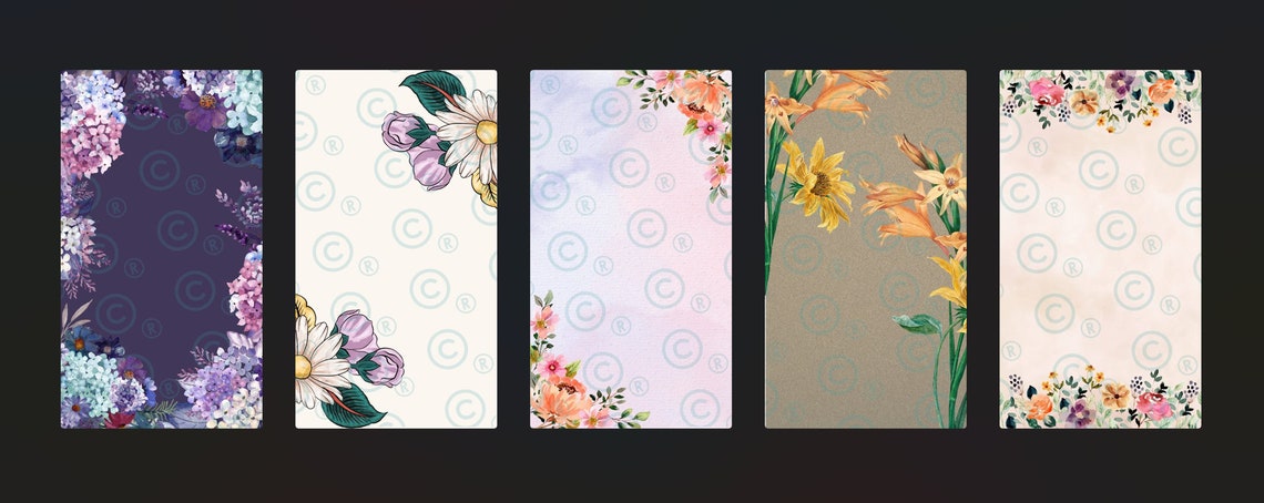 13 Floral Themed Instagram Stories Backgrounds - Flower Backgrounds ...