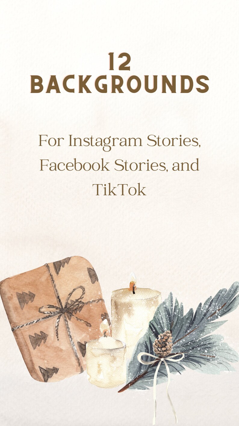 12 Days of Christmas Minimalist Stories Backgrounds - Christmas ...