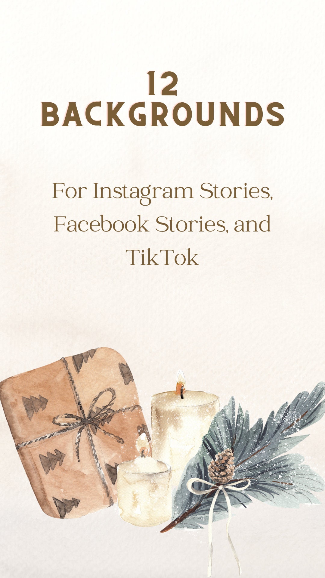 12 Days of Christmas Minimalist Stories Backgrounds - Christmas ...