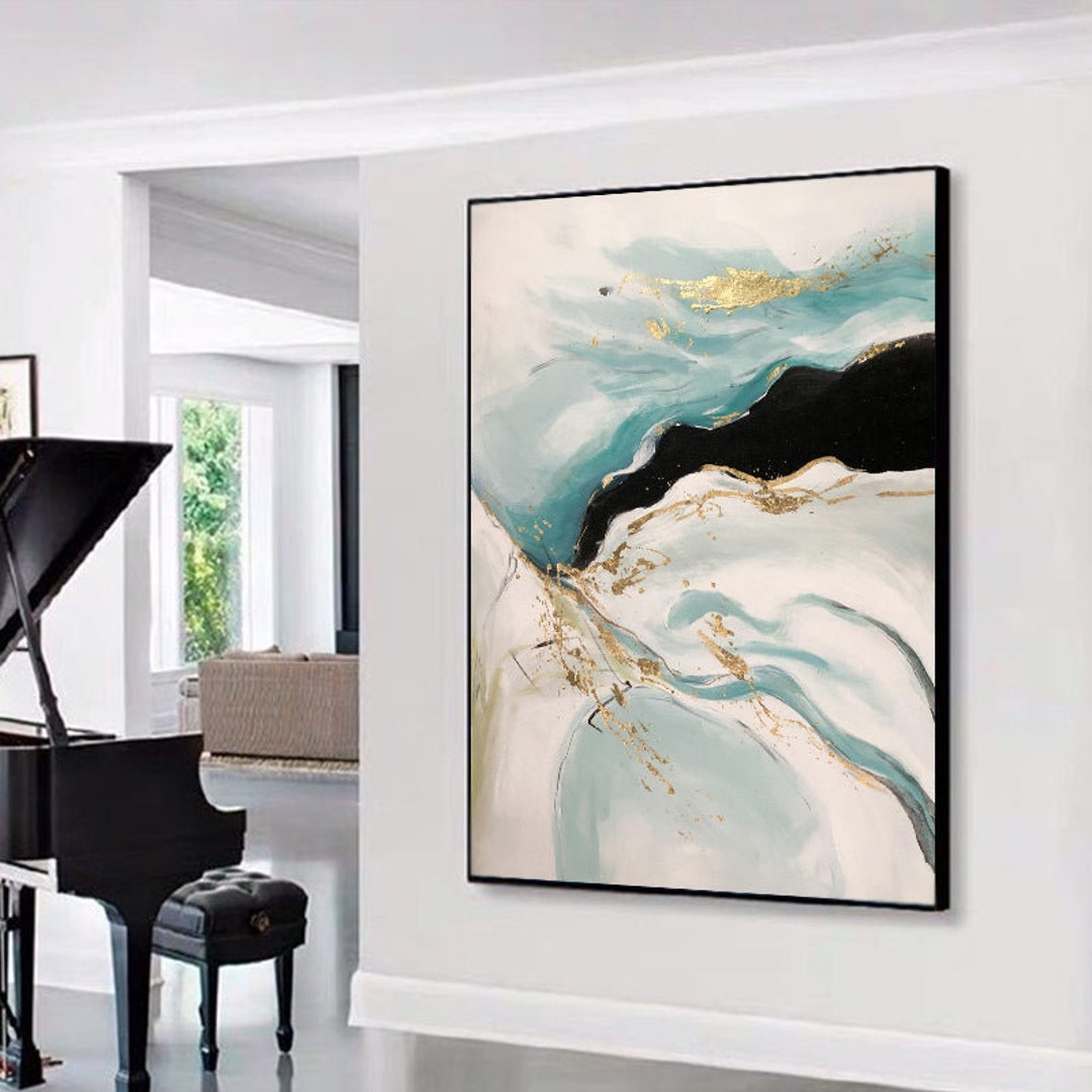 AZURITE Hand Painted Abstract Art Modern Abstract Arts - Etsy