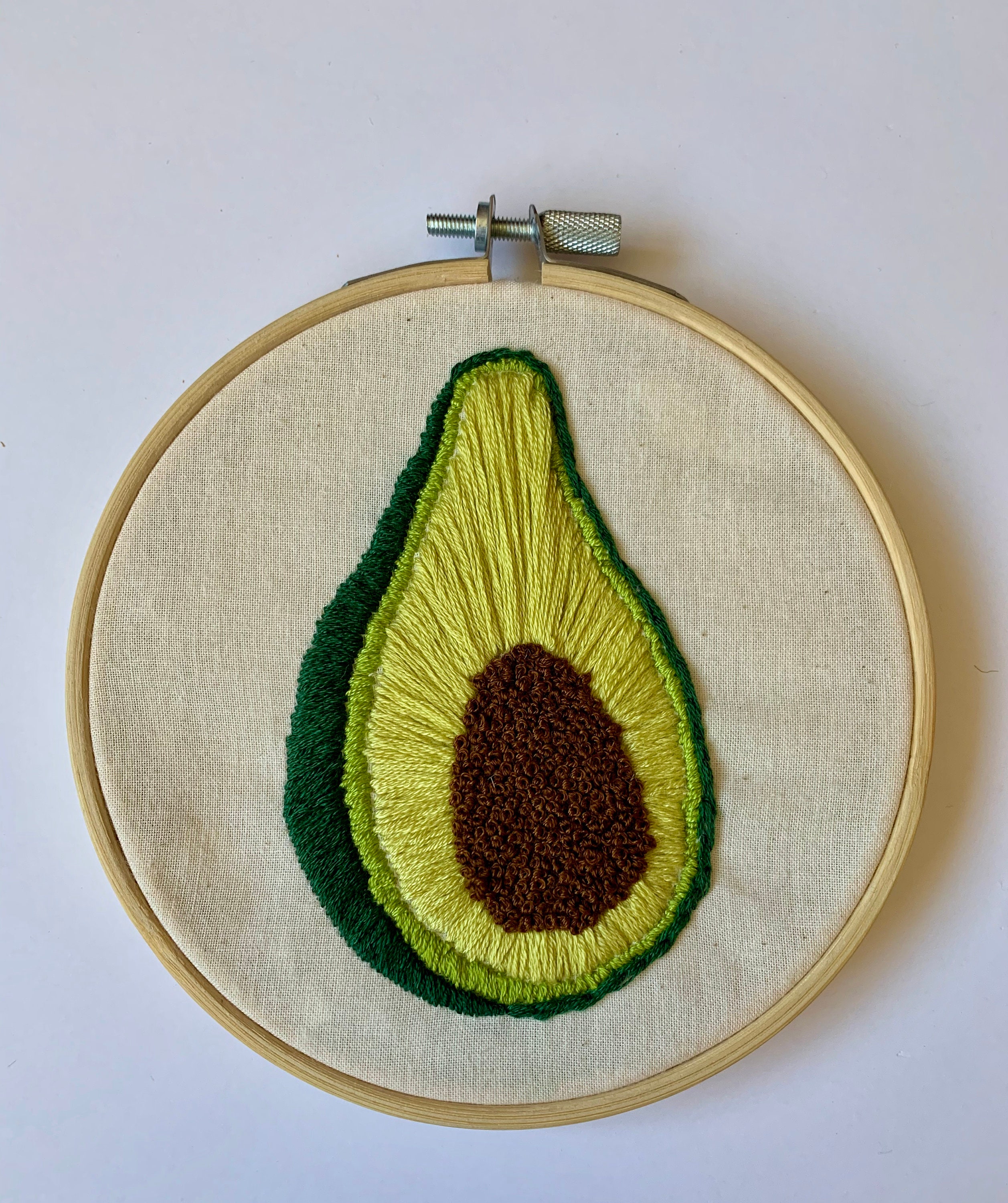 Cute Handmade Avocado Embroidery – Finished | 6” Hoop - Etsy
