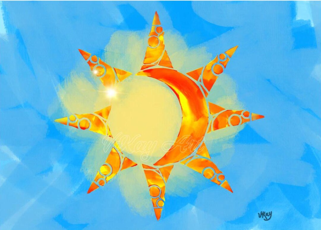 Sun Art Original Mosaic Style Art Bright Colors Small and Medium ...