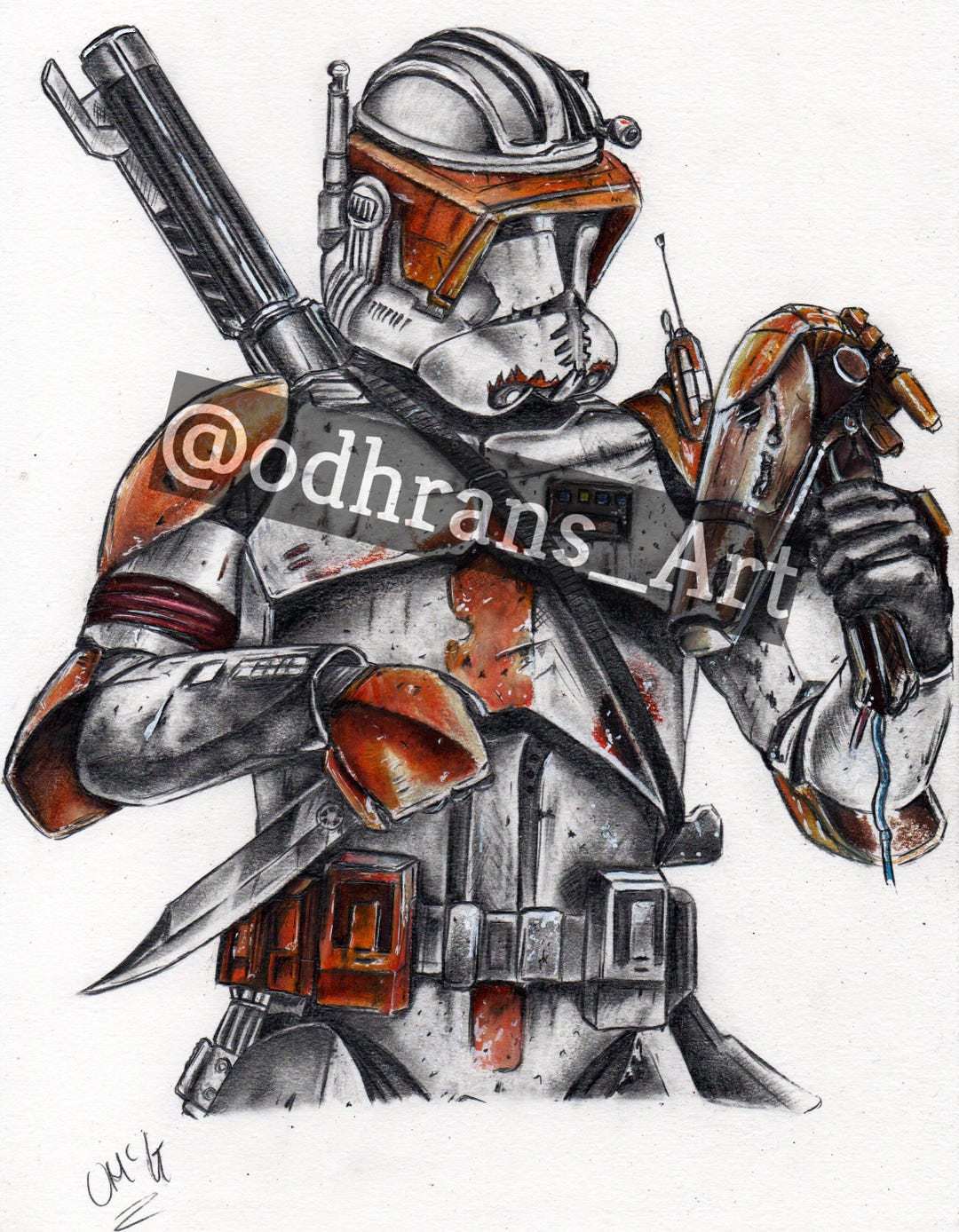 Commander Cody Drawing - Art Print - Etsy
