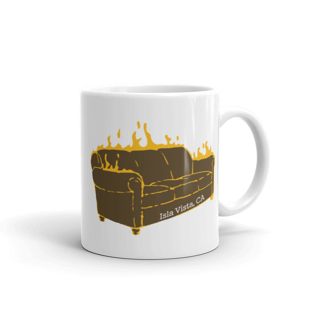 UCSB Isla Vista Burning Couch | Mug - Etsy