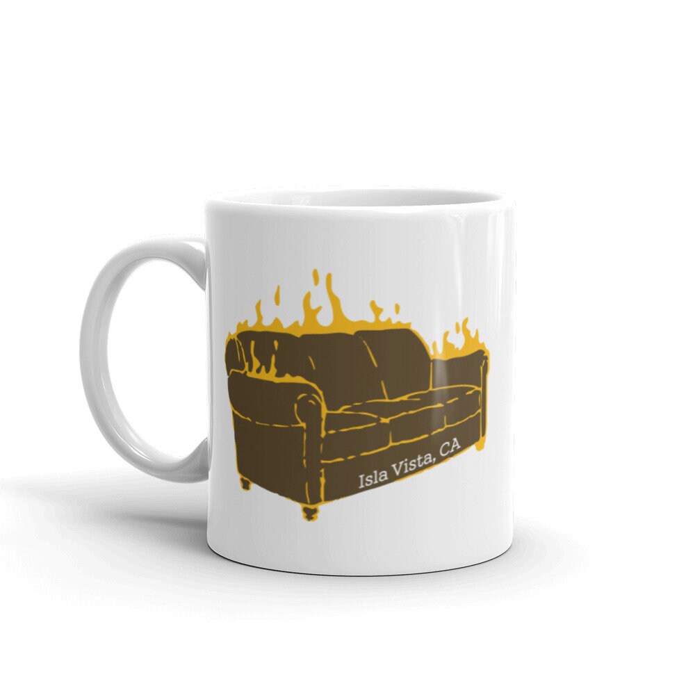 UCSB Isla Vista Burning Couch | Mug - Etsy