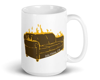 Beach Mug Isla Vista Burning Couch Coffee Mug, Beach Mug, UCSB Alumni ...