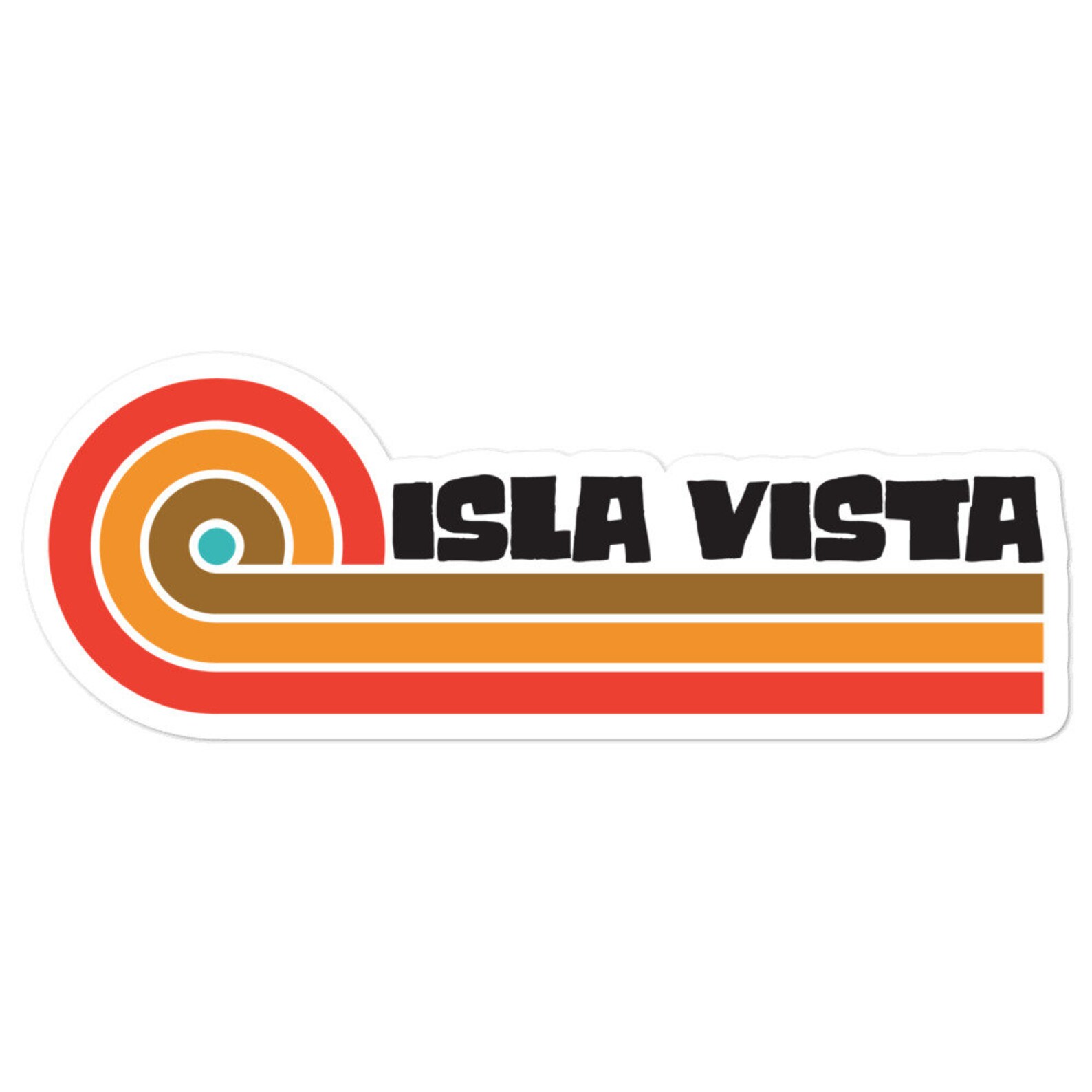 Isla Vista Retro Sunset Stripes Bubble-free Stickers - Etsy