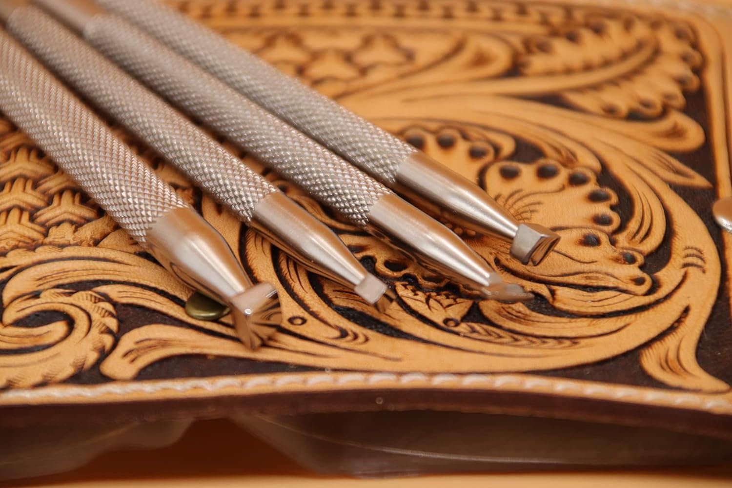 Smooth Angle Beveler Leather Stamping Tool Beveling Set Undercut Stamps ...