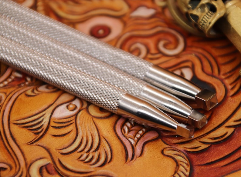 Leather Stamping Tools Carving Beveling Diamond Pattern Stamps - Etsy