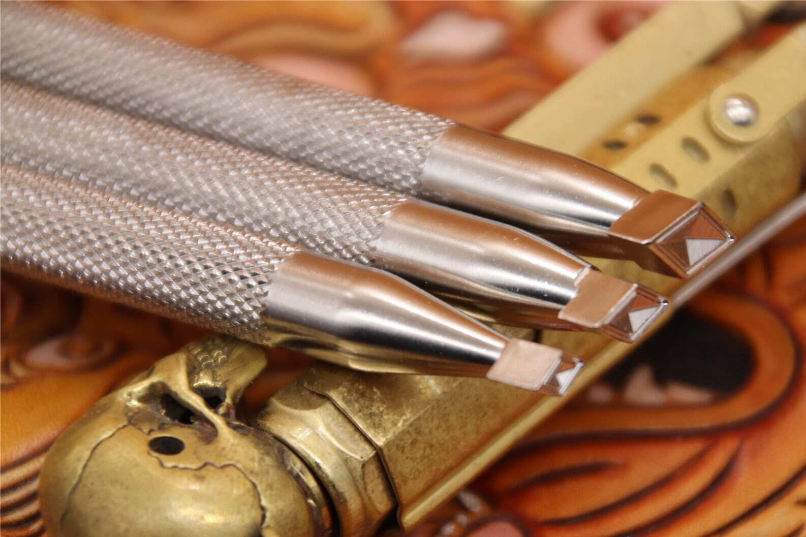 Leather Stamping Tools Carving Beveling Diamond Pattern Stamps - Etsy