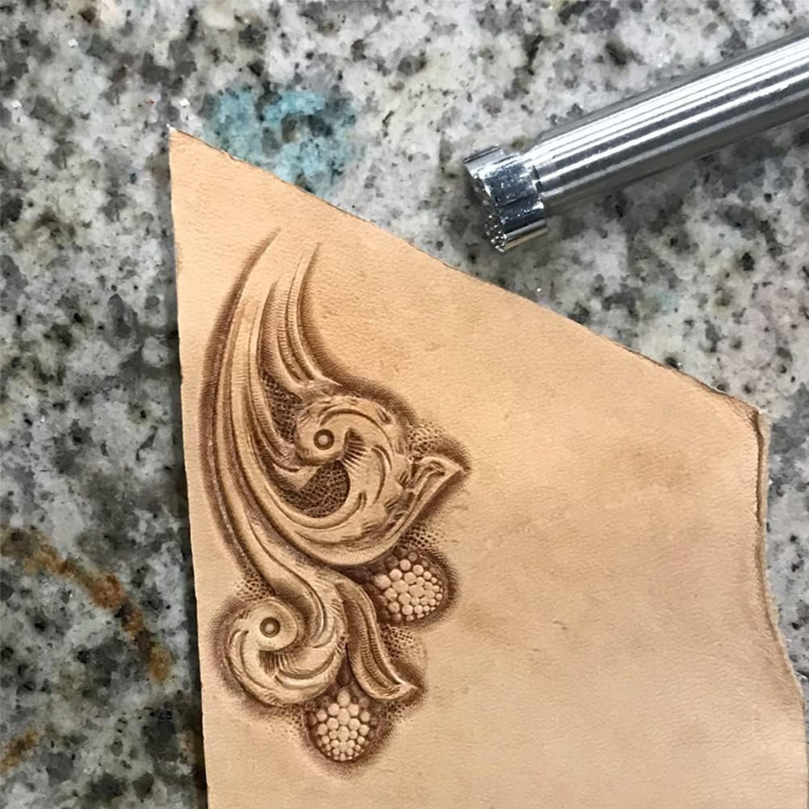 Dragon Scale Stamp Leather Stamping Tool Textured Grip Professional 304 ...
