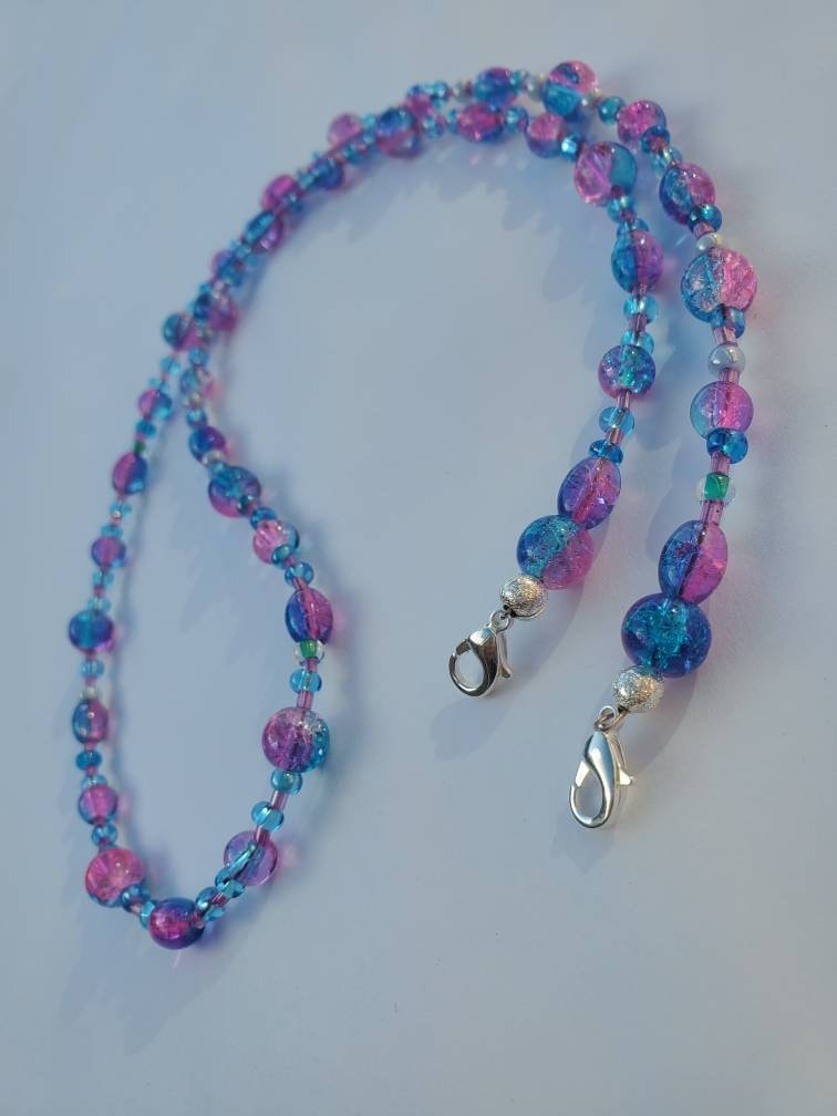Face Mask Necklace Colored Beads Face Mask Necklace Face | Etsy
