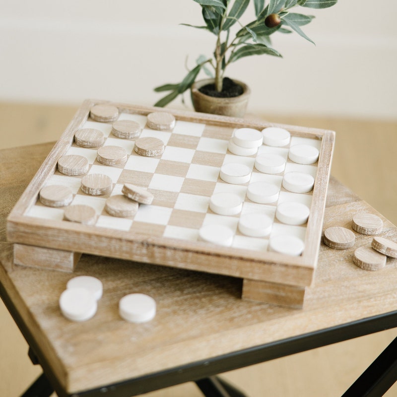 Checkers Board Game - Etsy
