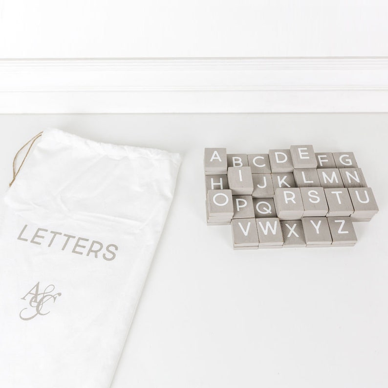 Gray Letters - Set of 70 - Etsy