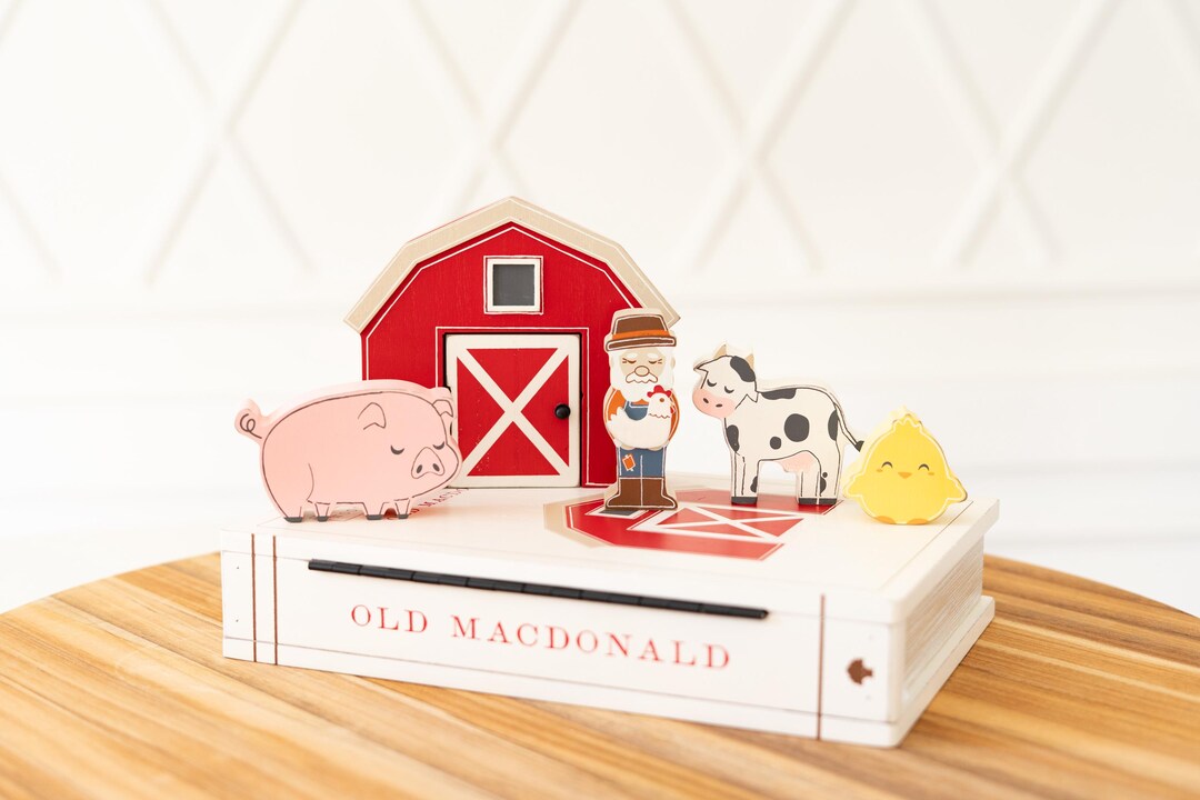NEW!! Wood Storybook Set - Old Macdonald - Etsy