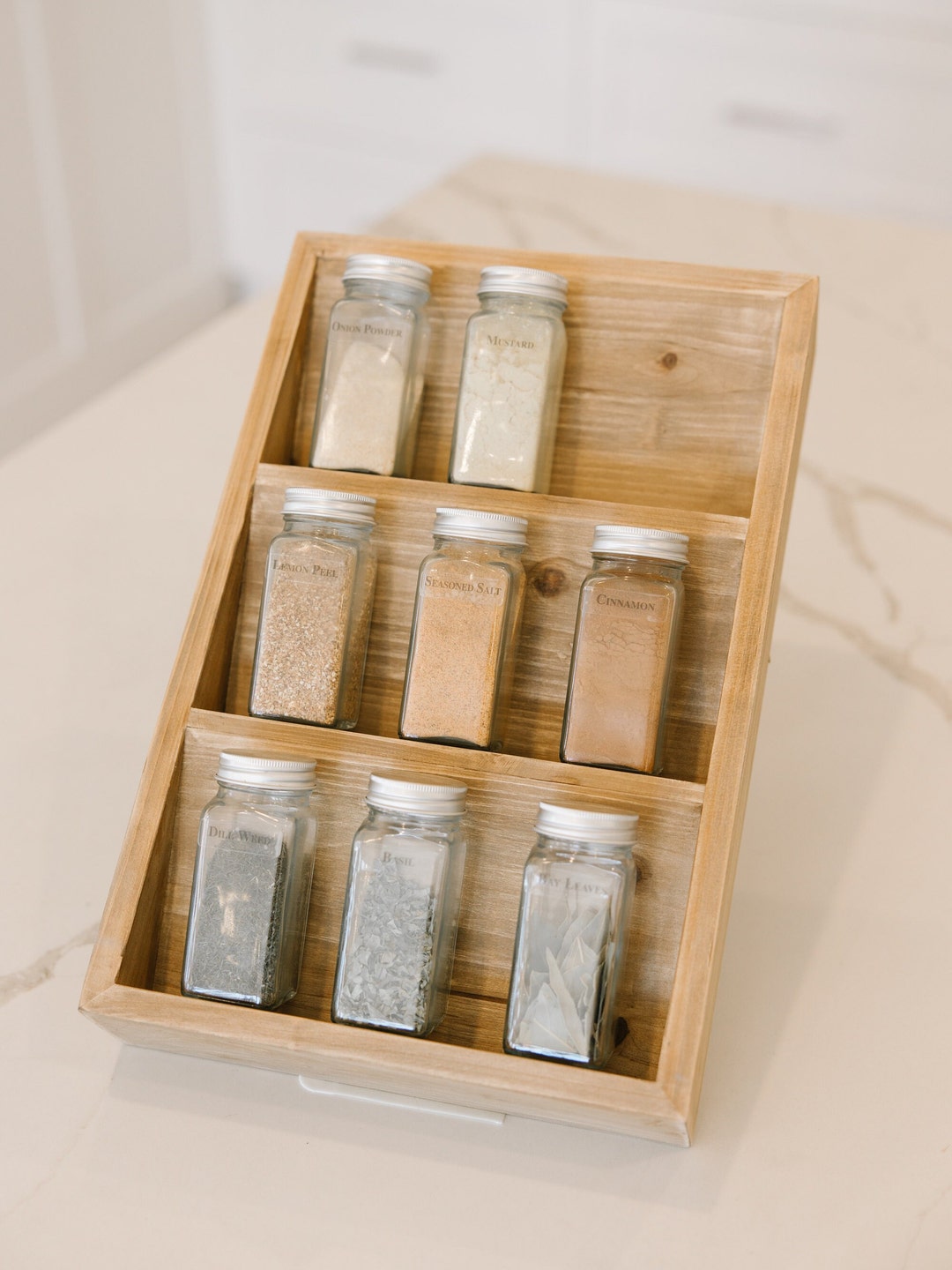 Wood Spice Rack Organizer - Natural - Etsy