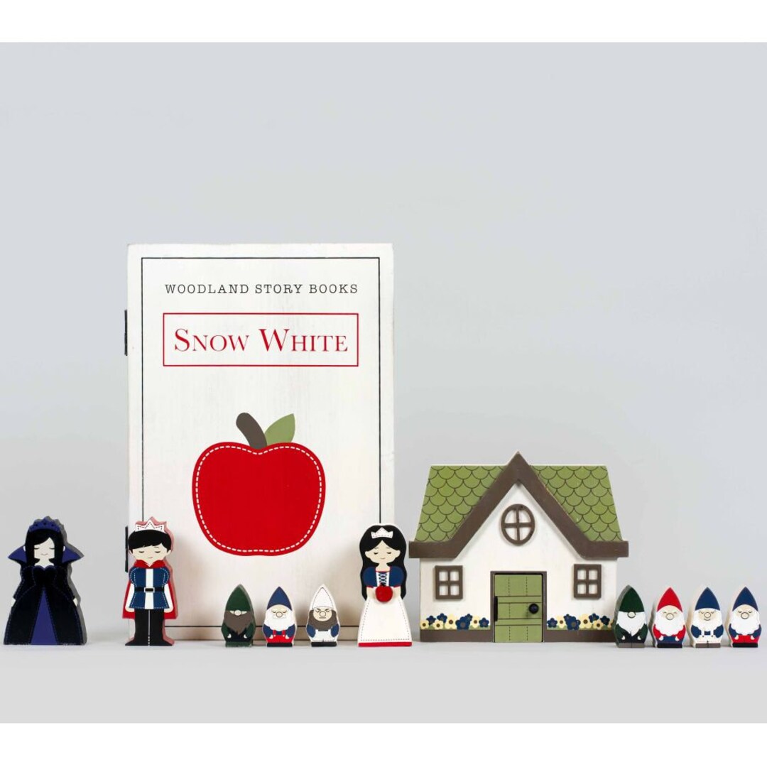 Wood Storybook Set Snow White - Etsy