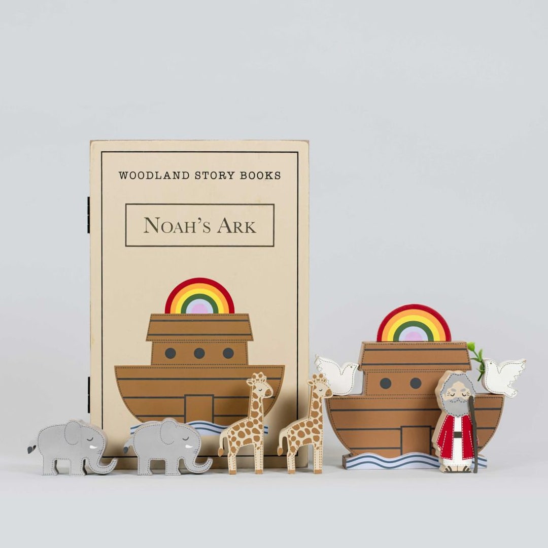 Wood Storybook Set Noah's Ark - Etsy