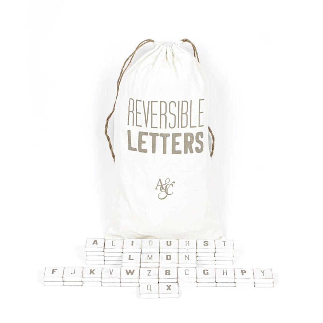 Reversible Gray Letters Set of 70 - Etsy