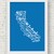 San Fernando Valley Map Print Poster, Los Angeles Map, LA Map ...