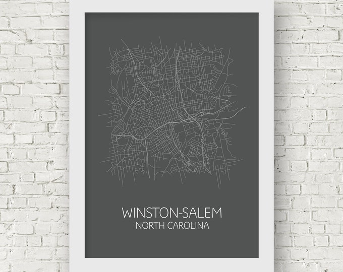 1891 Aerial Panoramic Map of Winston-salem North Carolina - Etsy