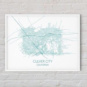 Culver City Map Print Poster, Los Angeles Map, LA Map, California Map ...