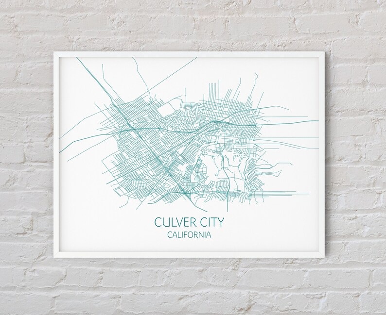Culver City Map Print Poster, Los Angeles Map, LA Map, California Map ...