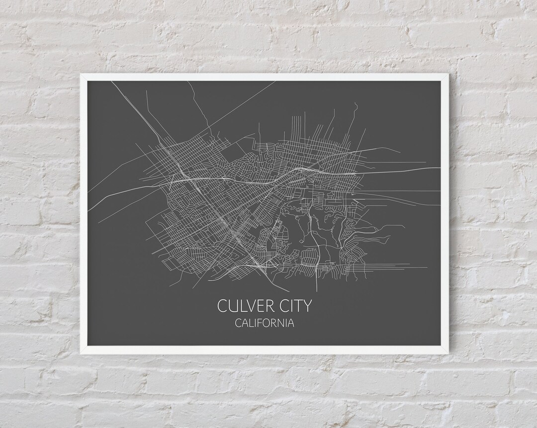 Culver City Map Print Poster, Los Angeles Map, LA Map, California Map ...