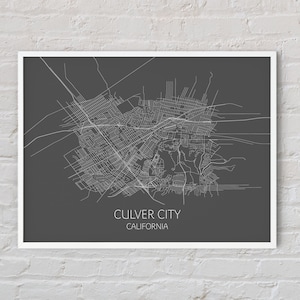 Culver City Map Print Poster, Los Angeles Map, LA Map, California Map ...