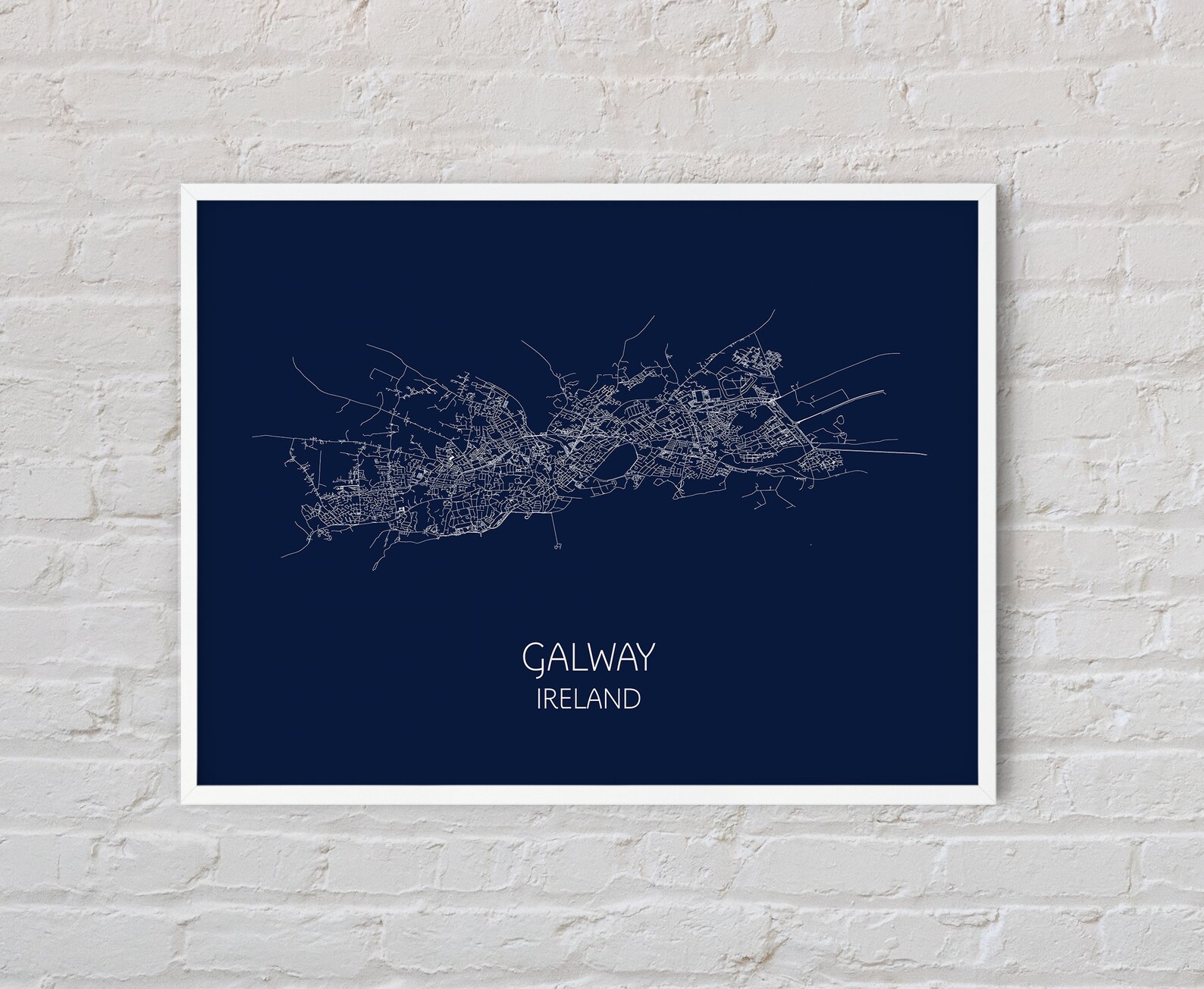 Galway Map Print Poster, Ireland Map, Galway Art, Galway Gift for Him ...