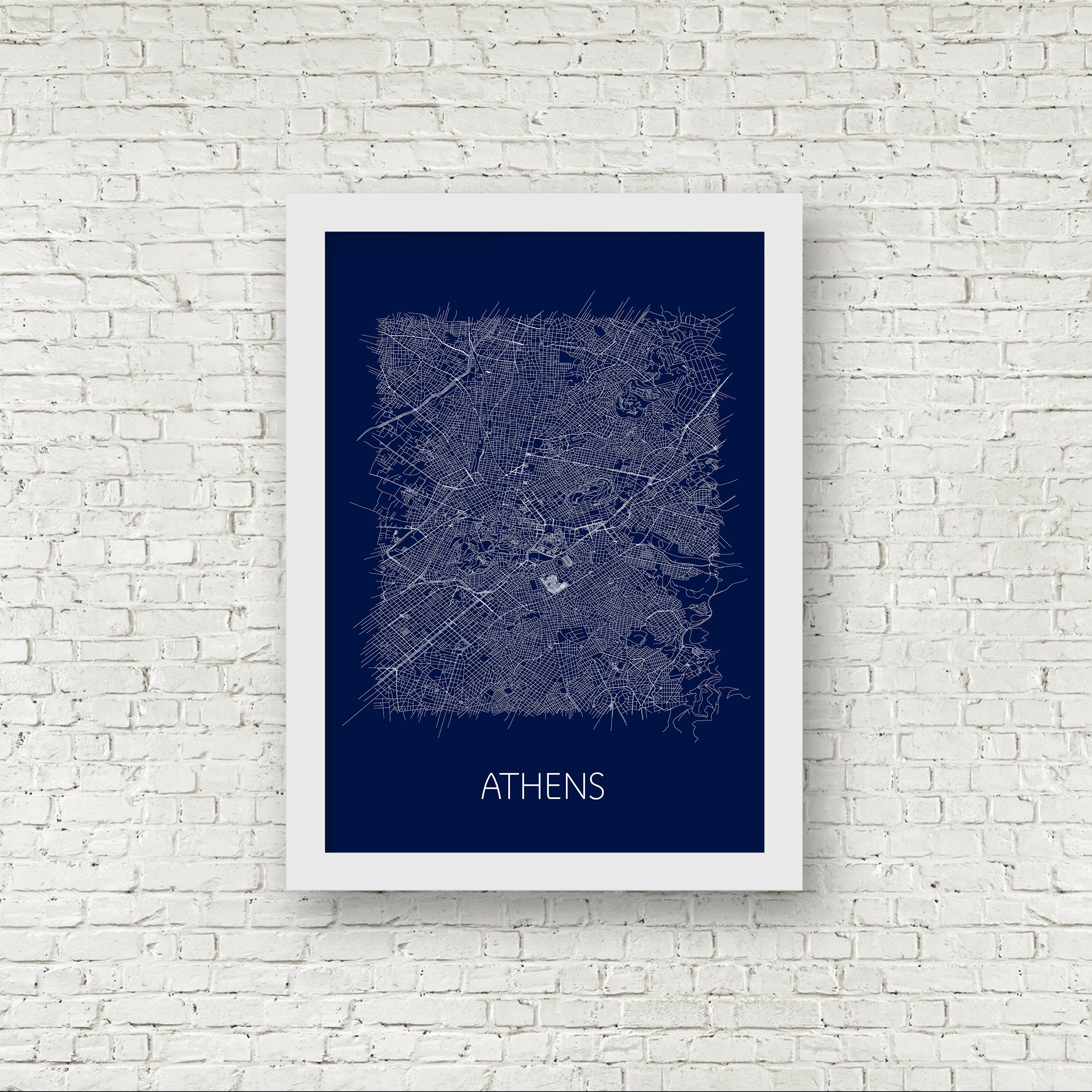 Athens Map Print Poster, Greece Map, Athens Poster, Athens Print ...