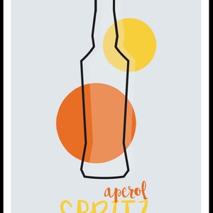 Aperol Spritz Print, A3, A4 Poster, Retro, Gallery Wall, Mid Century ...