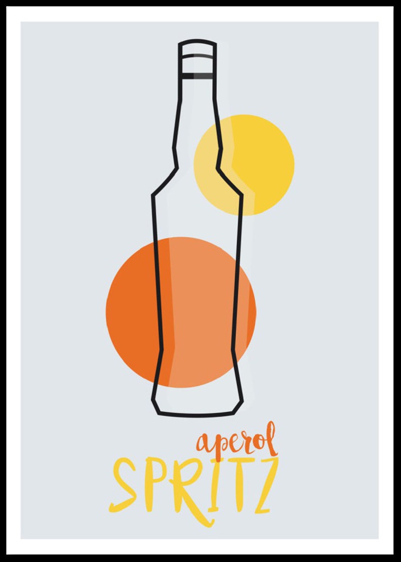 Aperol Spritz Print, A3, A4 Poster, Retro, Gallery Wall, Mid Century ...