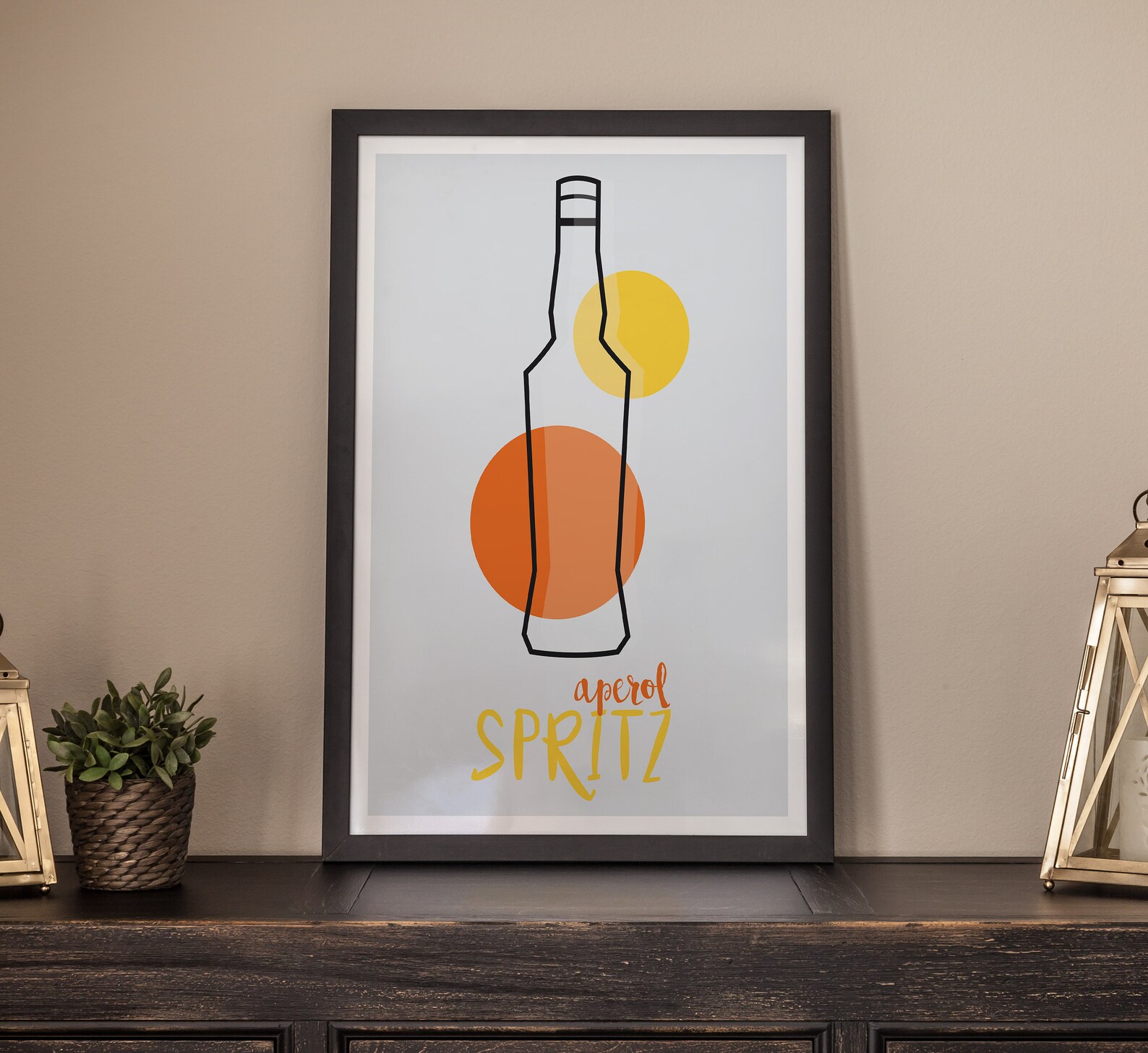 Aperol Spritz Print, A3, A4 Poster, Retro, Gallery Wall, Mid Century ...