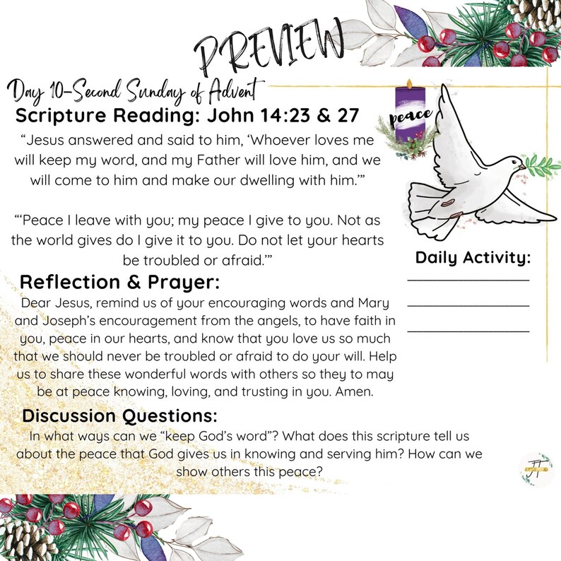 Daily Advent Cards for Kids, Digital Christmas Bible Scriptures and ...