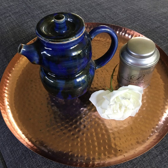 Handmade 2 Cups Teapot in Beautiful Glossy Blue - Etsy