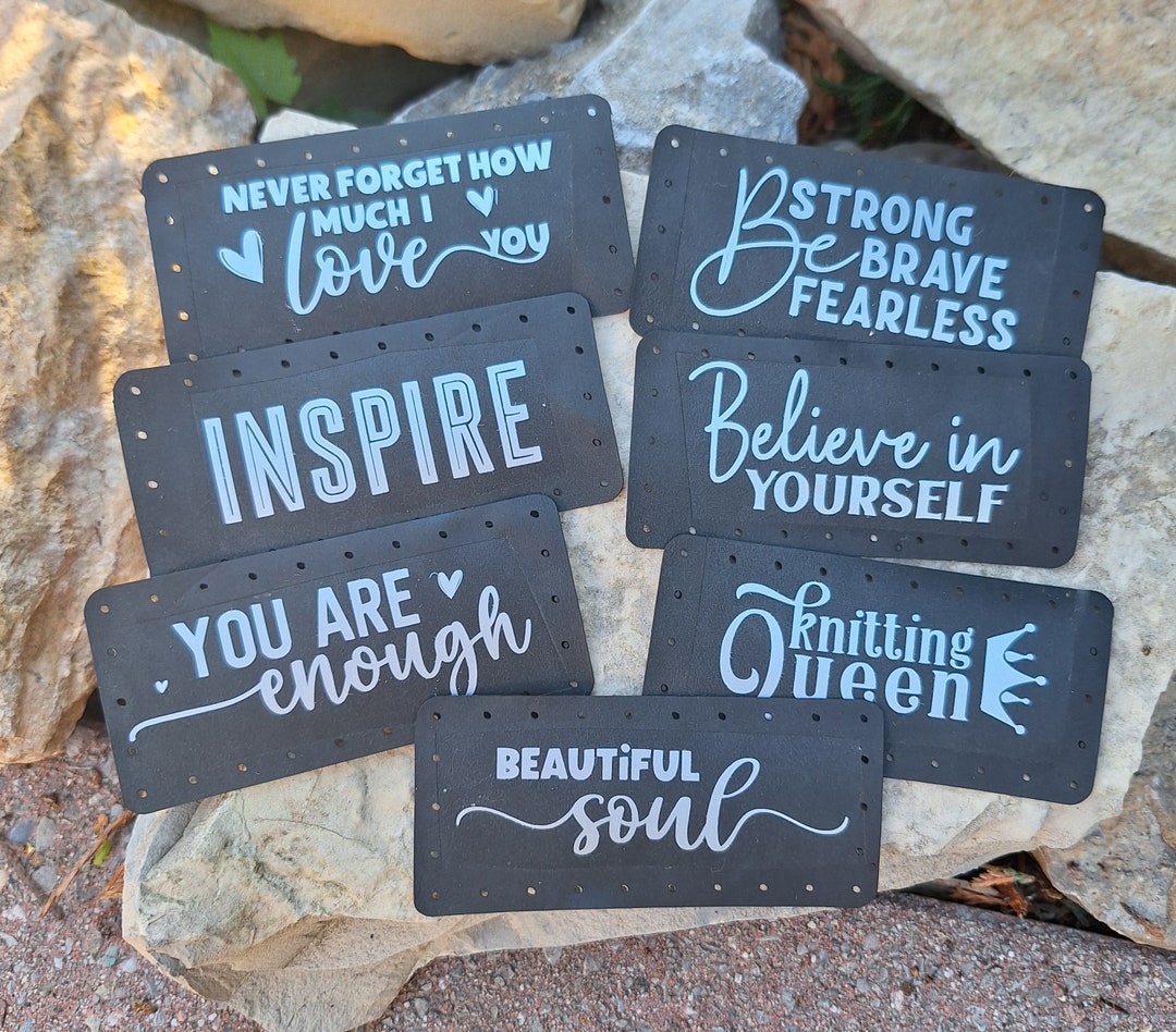 Inspirational Sayings Patches for Crochet or Knit, Label, Sew In, PU ...
