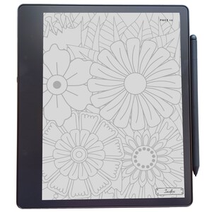 Tracing Doodle Fancy Flowers Pages for Kindle Scribe, Navigation ...