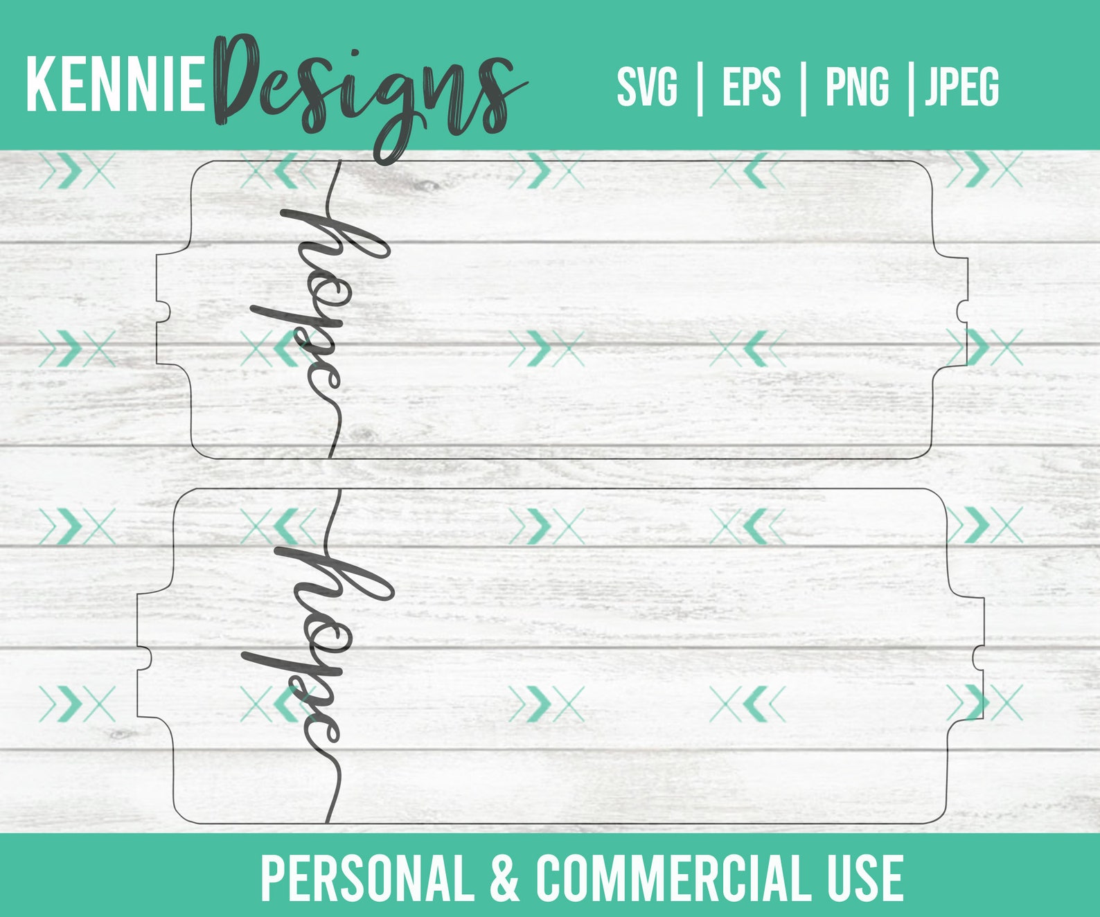 Hope Script Border Mug Wrap Template SVG for Infusible Ink Sheets for ...