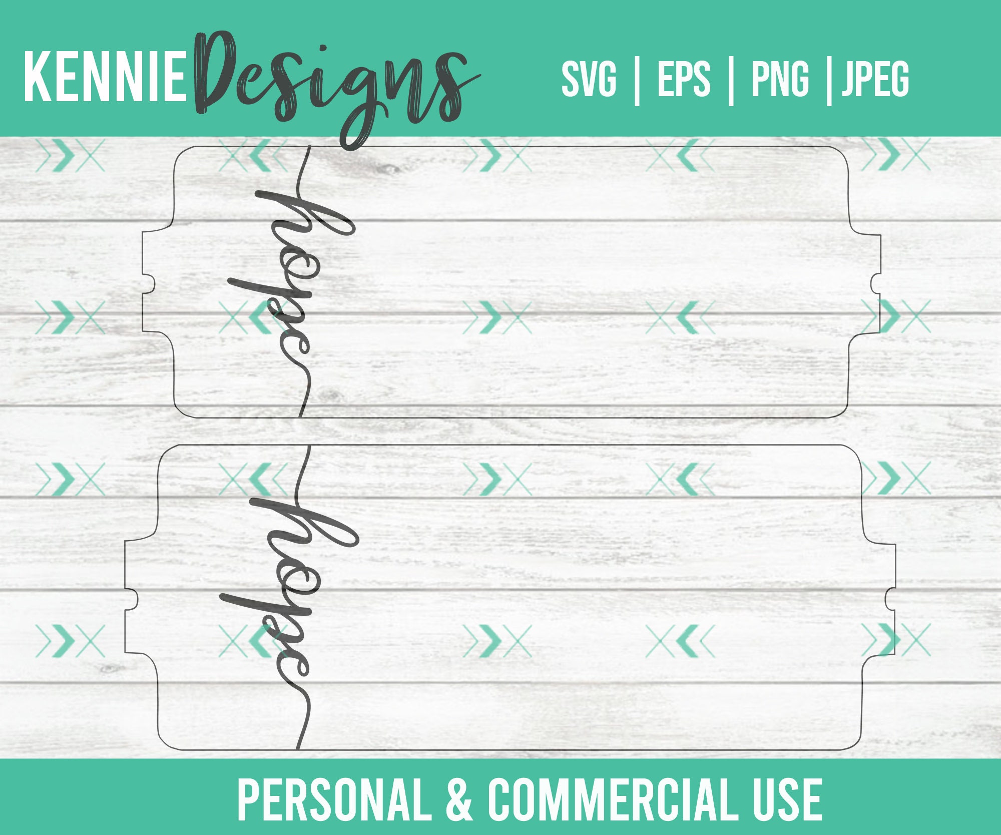 Hope Script Border Mug Wrap Template SVG for Infusible Ink - Etsy Canada