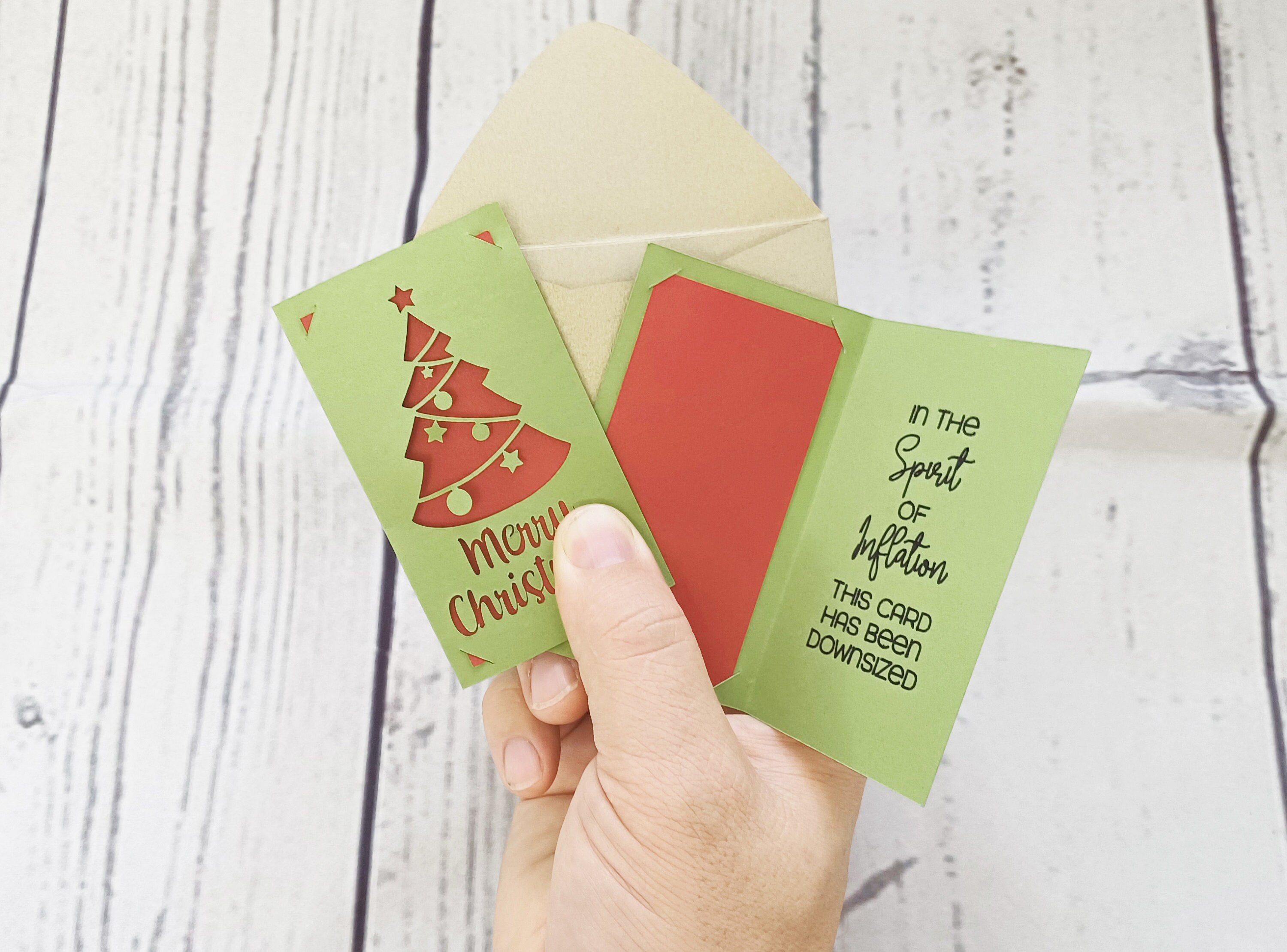 DIY Funny 2024 Christmas Card SVG – Mini Christmas Card – Inflation ...