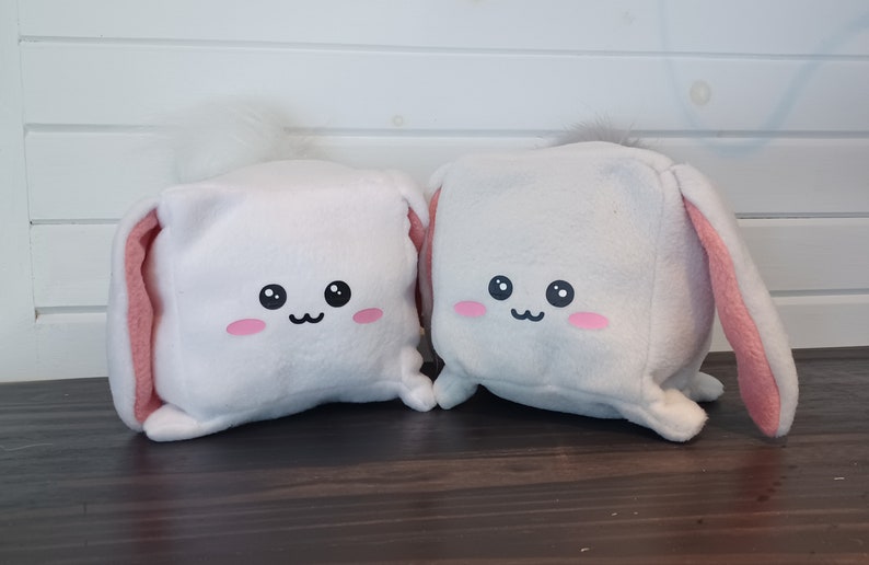 Bunny Rabbit Cube Plush Sewing Pattern, Kawaii Stuffie, Written and ...