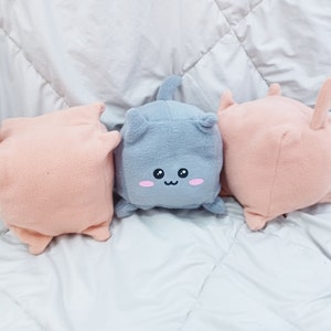 Square Cube Kitty Plush Sewing Pattern, Kawaii Stuffie, Written and ...