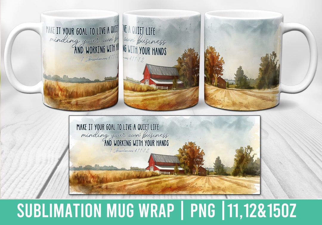 Simple Christian Life Mug Design for Sublimation Christian Farmer ...