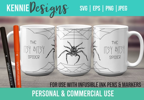 Spider Web Halloween Single Line Drawing Infusible Ink Pen and - Etsy