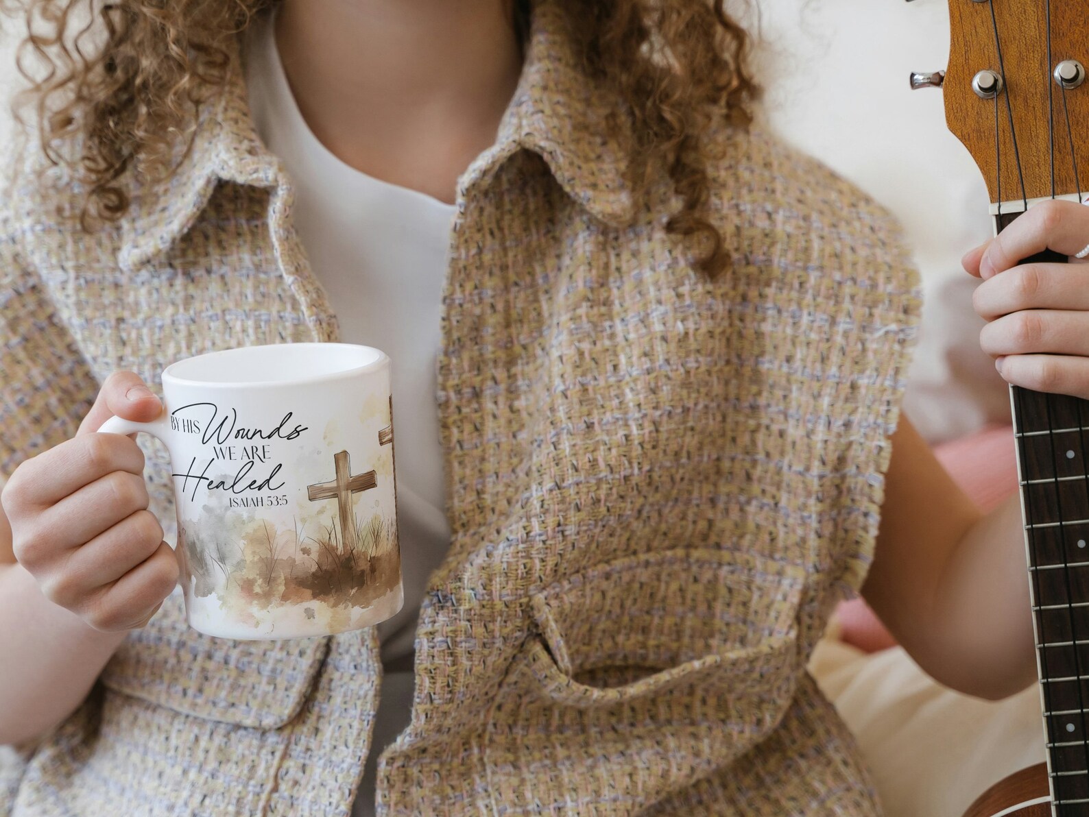 Good Friday Sublimation Mug Wrap Design - 'by His Wounds We Are Healed ...