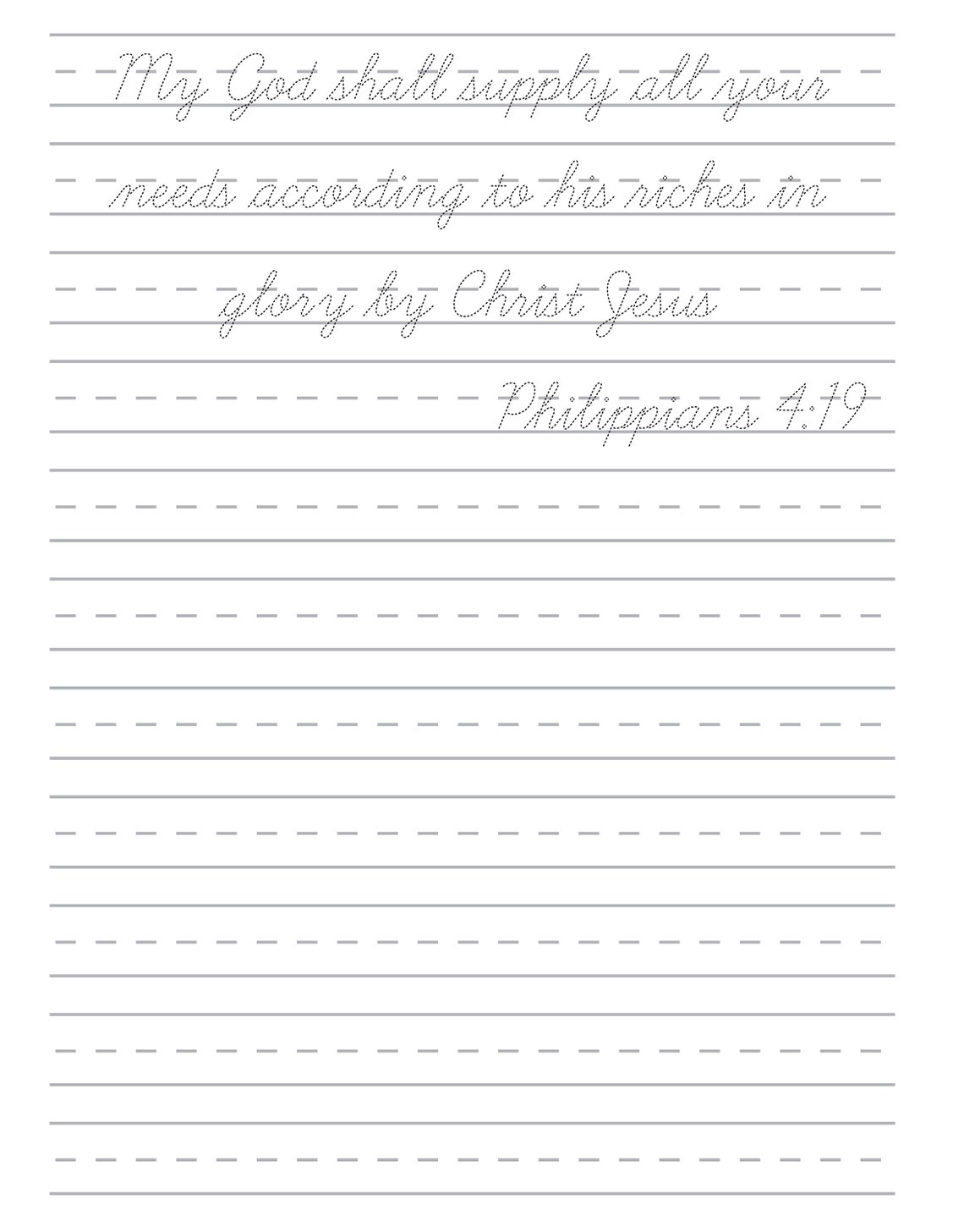 Bible Verses Cursive Handwriting Practice Workbook Printable: - Etsy
