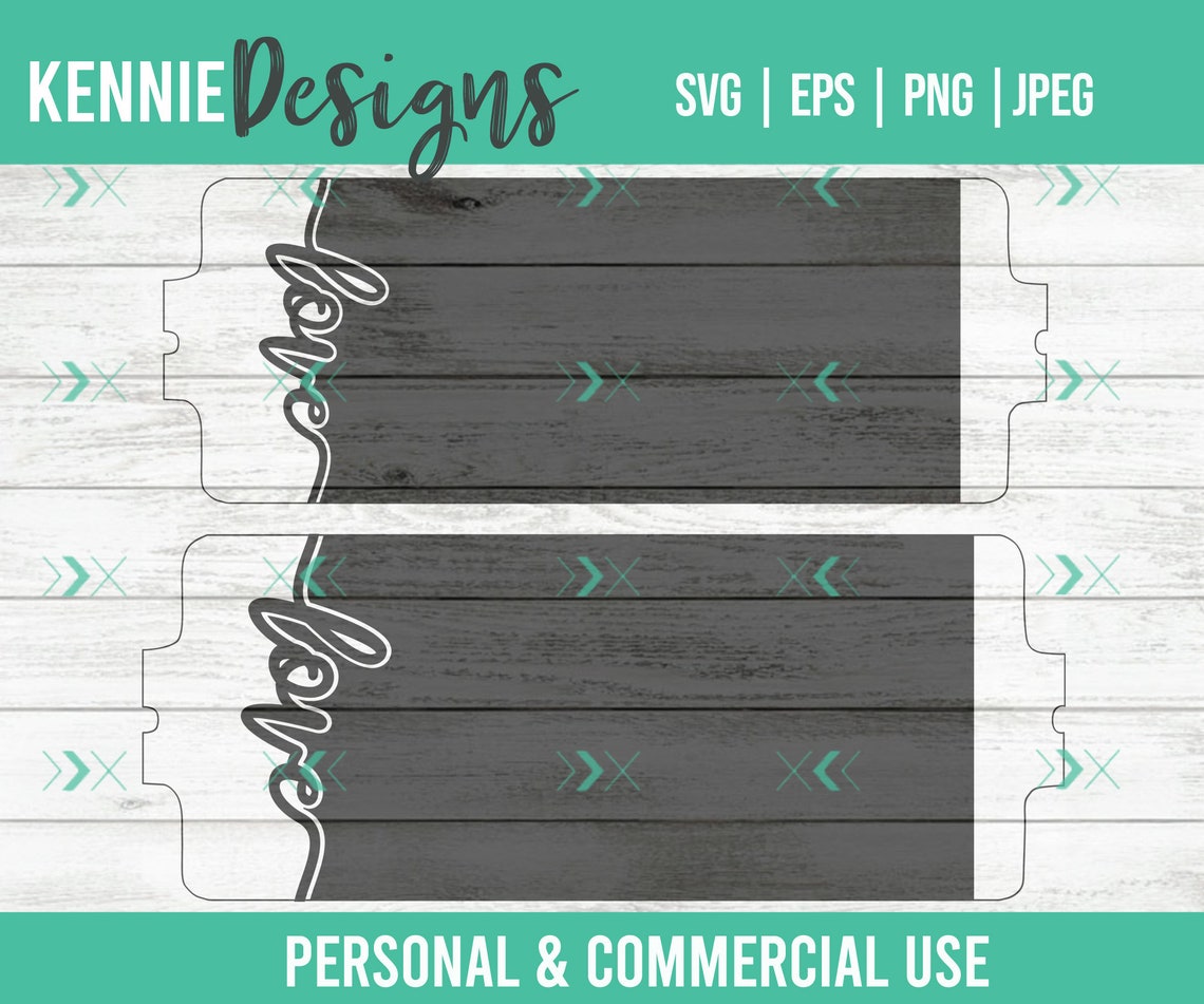 Love Script Border Mug Template SVG for Infusible Ink Sheets | Etsy